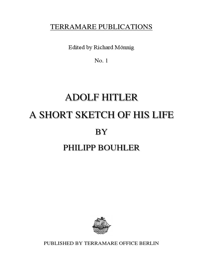 Adolf Hitler - A Short Sketch of His Life | PDF | Adolf Hitler | Nazi ...