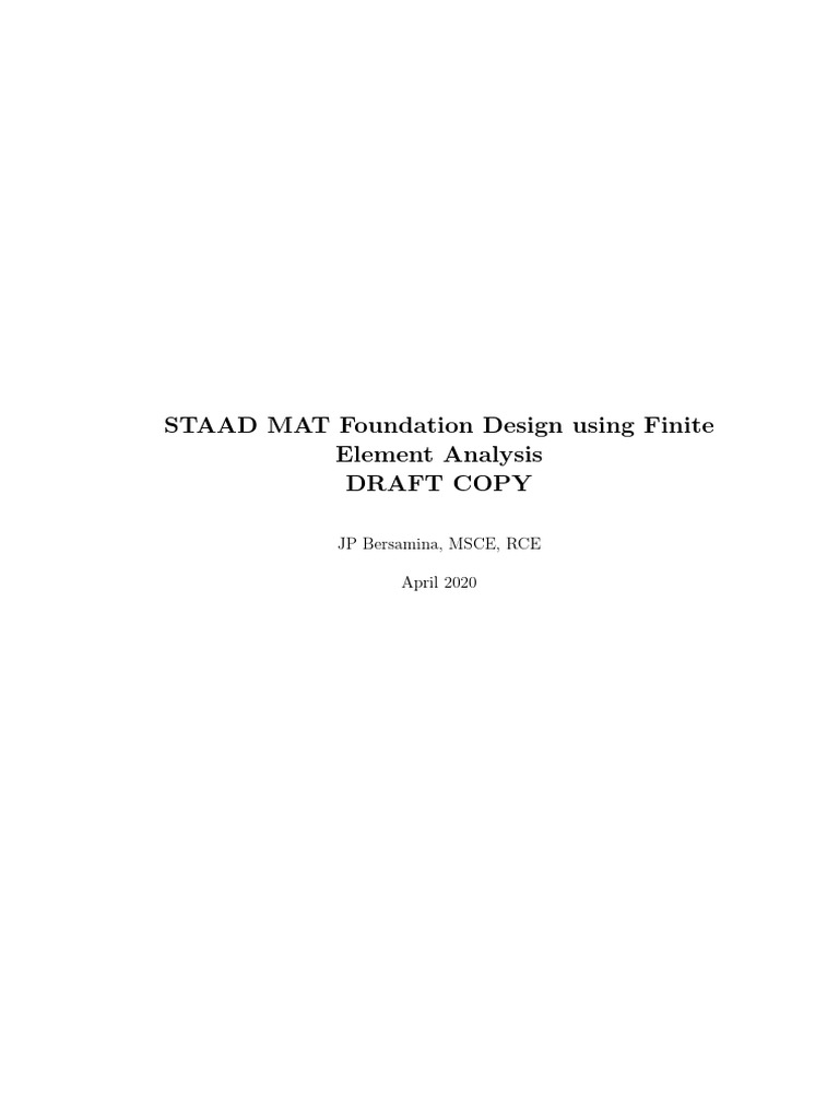 Staad FEMfdn 5 | PDF | Microsoft Excel | Finite Element Method
