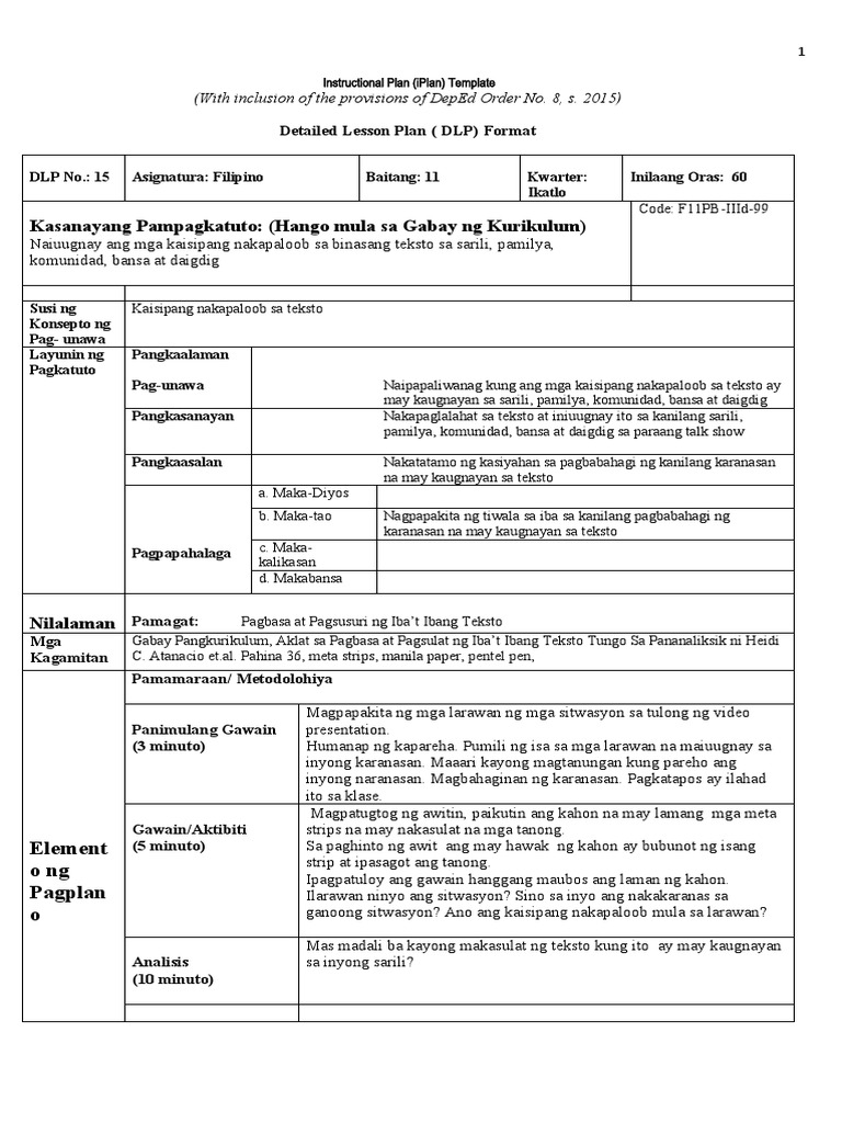 DLP Q3 PP7 (F11PB-IIId-99) | PDF