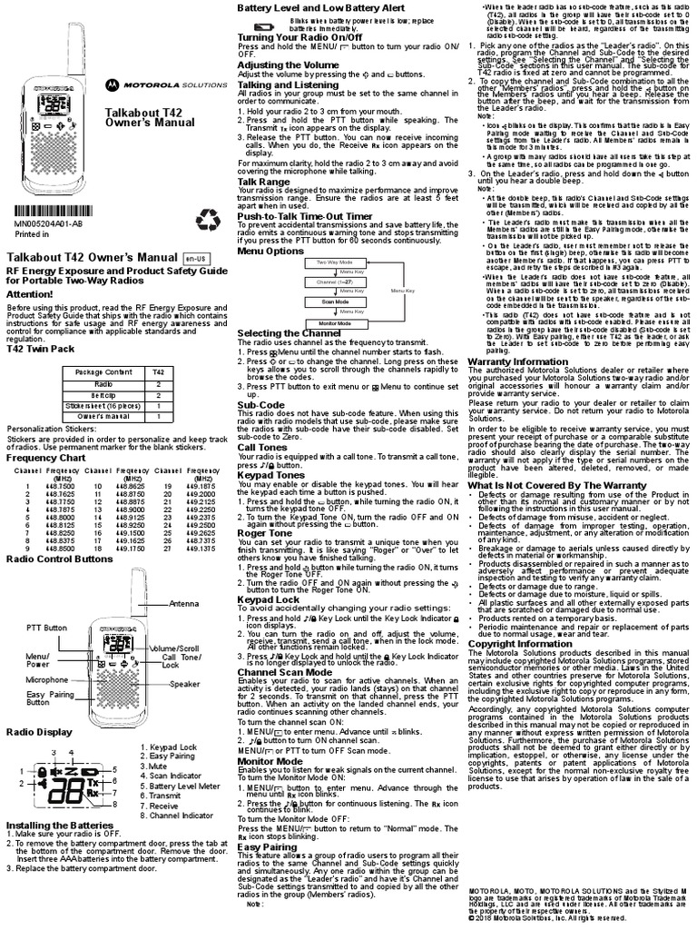 Radio Help PDF Manual | PDF | Radio | Copyright