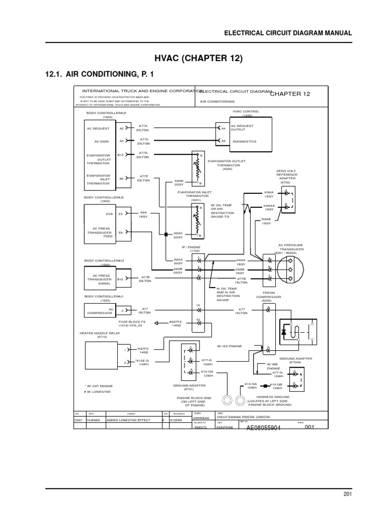 ProStar HVAC Circuit Diagrams | PDF | Equipment | Electricity