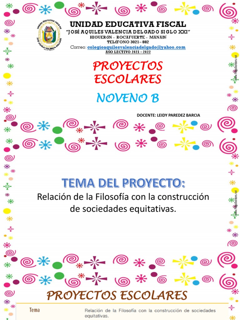 Proyectos Escolares | PDF
