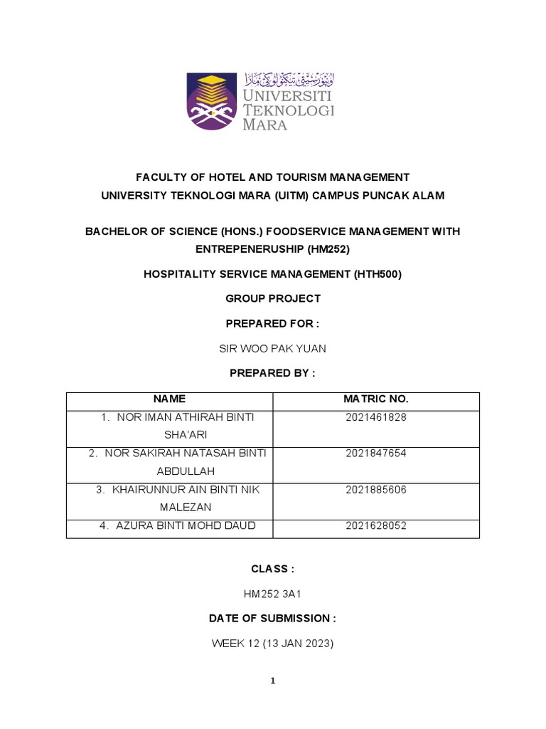 HTH500 Group Assignment | PDF