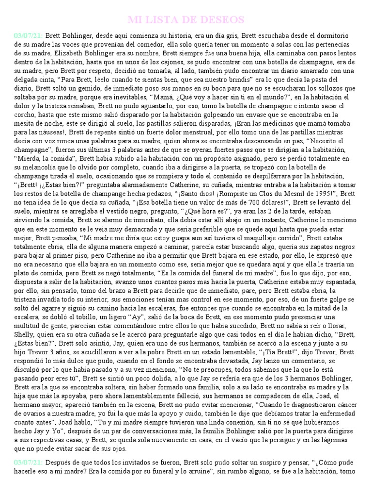 Mi Lista de Deseos | PDF