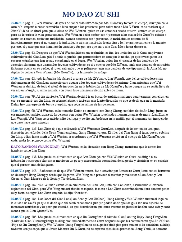 Mo Dao Zu Shi | PDF