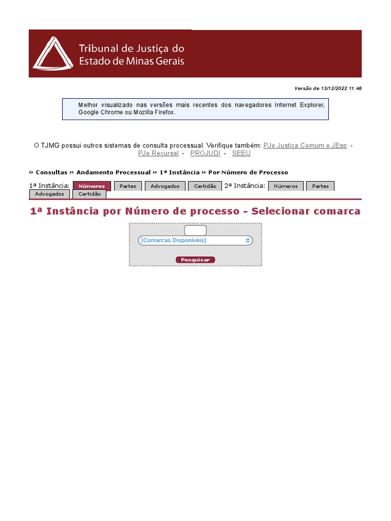 TJMG - Andamento Processual | PDF