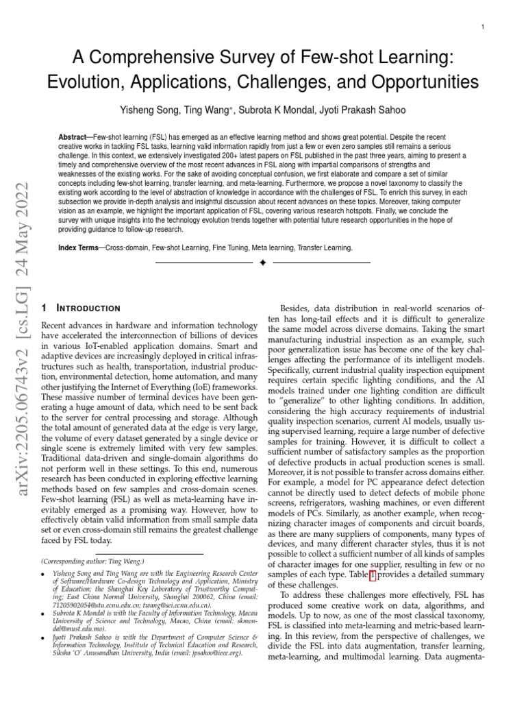 Few Shot Learning | Download Free PDF | Machine Learning | Learning Few Shot Learning | Download Free PDF | Machine Learning | Learning