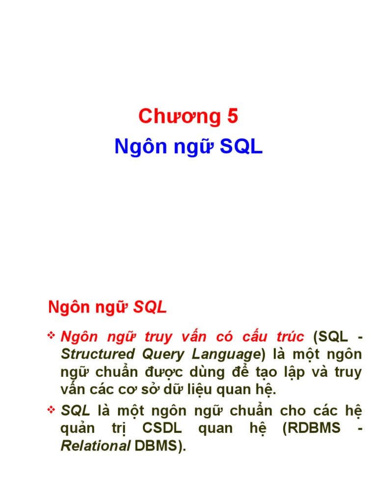 Ngon Ngu SQL | PDF