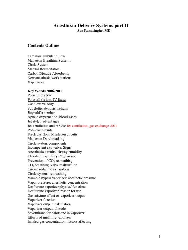RANASINGHE Anesthesia Delivery Systems Part II | PDF | Breathing ... RANASINGHE Anesthesia Delivery Systems Part II | PDF | Breathing ...