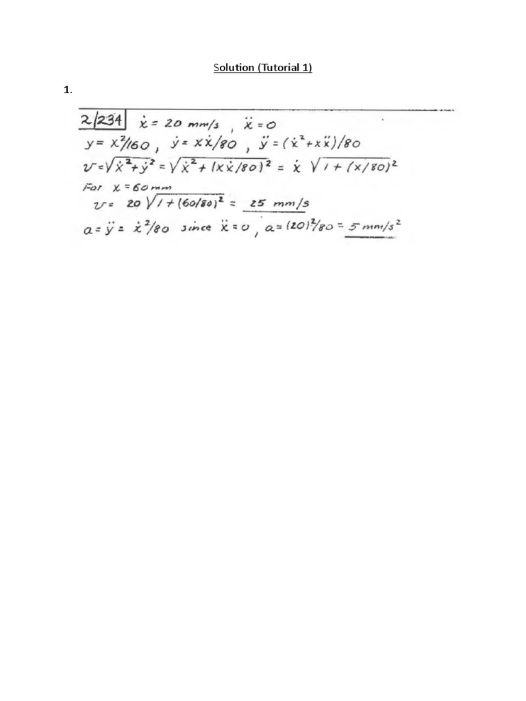 Solution Tutorial 1 | PDF