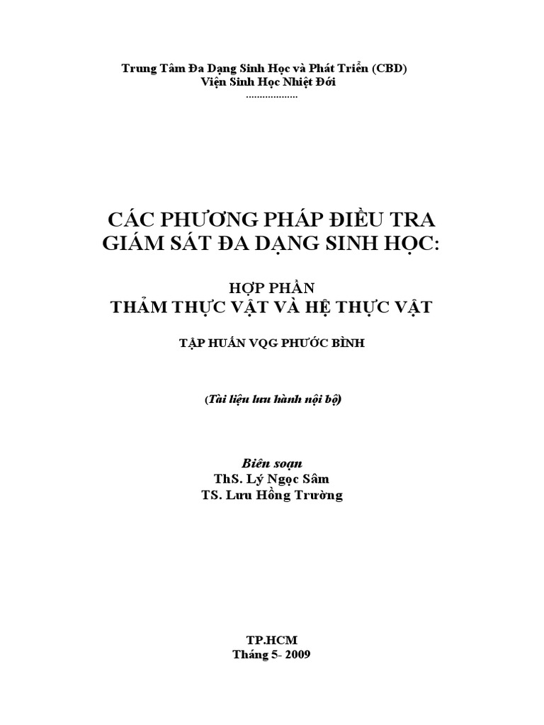 Dieu Tra Giam Sat DDSH-thuc Vat | PDF