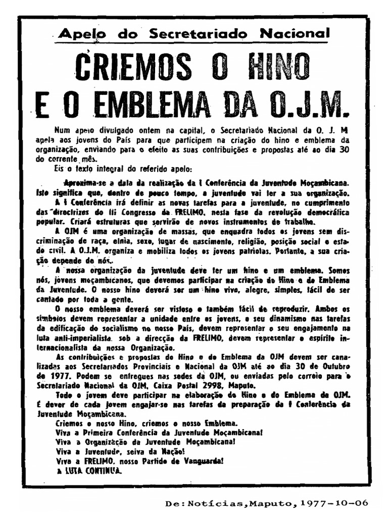 Hino e Emblema Da Ojm | PDF