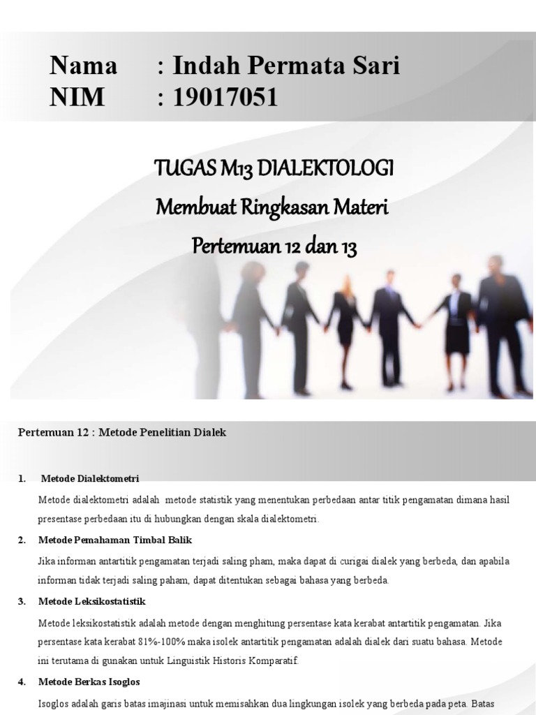 Tugas 7 Dialektologi | PDF