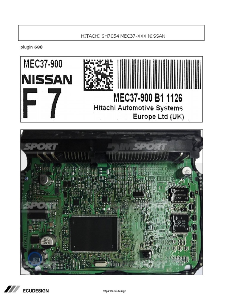 Hitachi Sh7055 Mec37-900 Nissan | PDF | Home & Garden | Computers