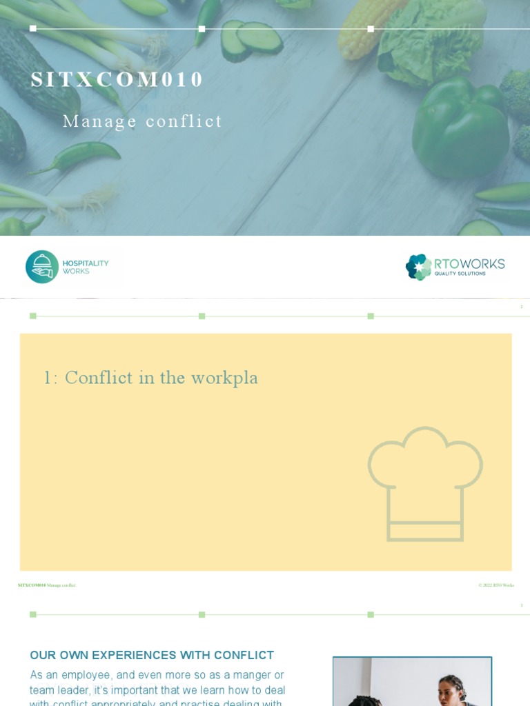 SITXCOM010 Slideshow | PDF | Conflict Resolution | Behavioural Sciences