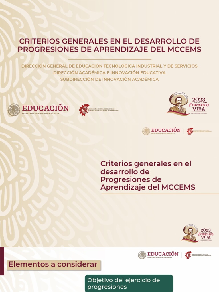 Progresiones de Aprendizaje MCCEMS | PDF | Plan de estudios | Aprendizaje