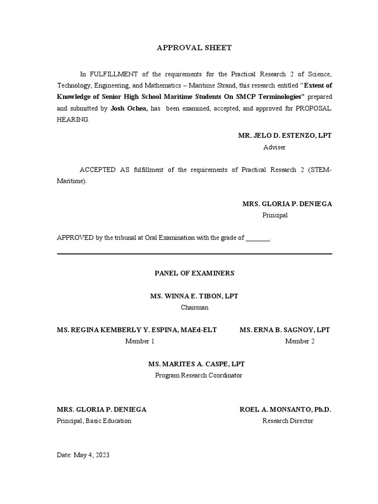 Approval Sheet | PDF