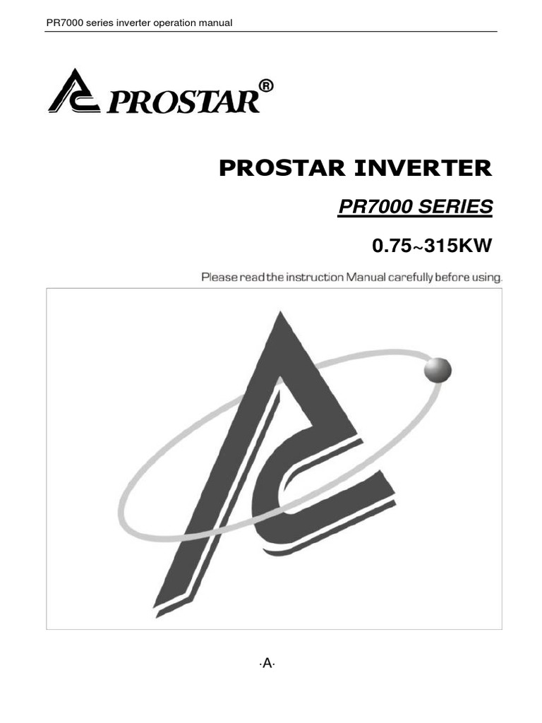 PR7000 Series Inverter Manual | PDF | Power Inverter | Electric Motor