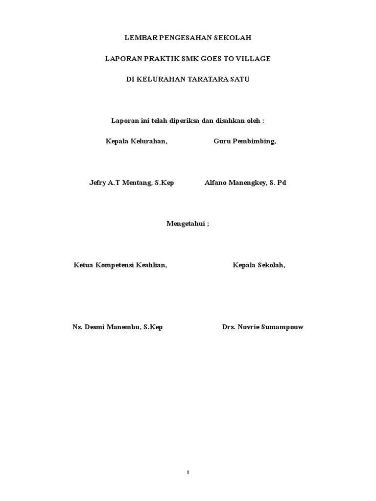 Laporan Praktik SMK Goes To Village | PDF