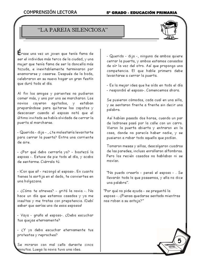 PLAN LECTOR 5 GRADO - 01 DE JUNIO | PDF | Comprensión lectora