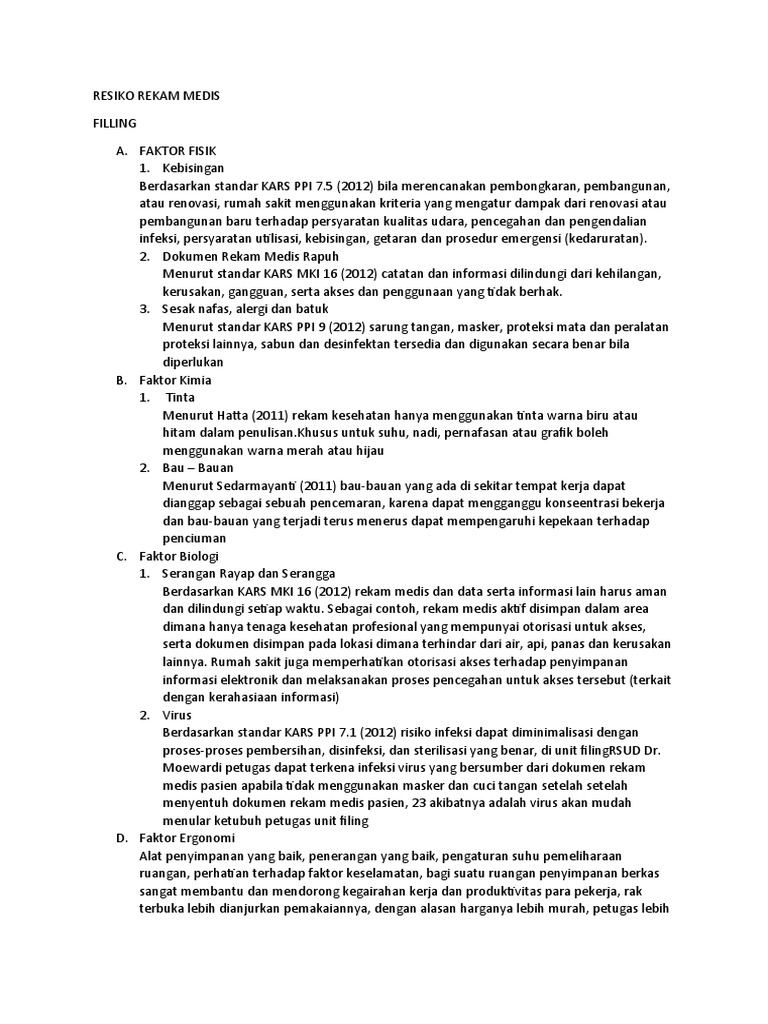 Resiko Rekam Medis | PDF