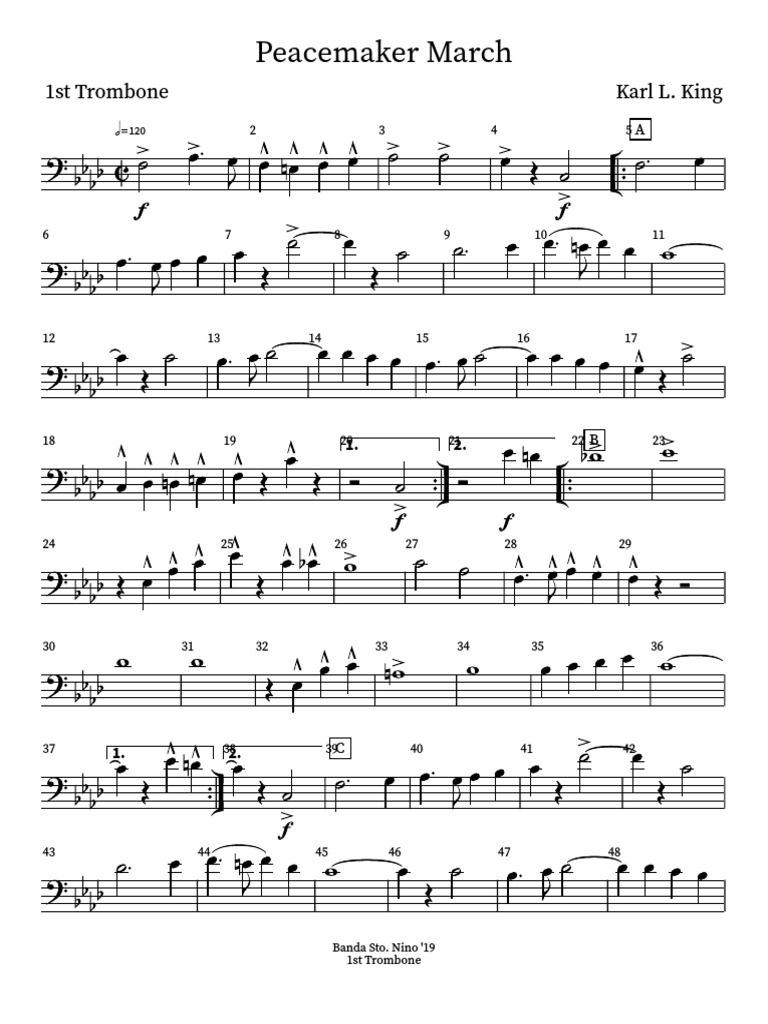 Peacemaker March1stTrombone | PDF