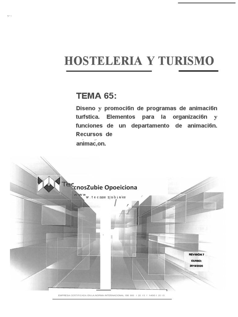 Tema 65 | PDF | Hotel | Turismo