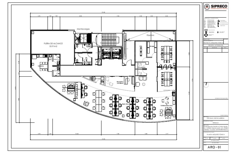 Plano Arquitectónico Oficinas Mérida | PDF