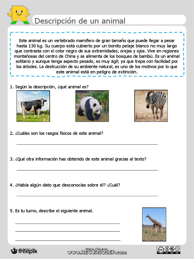 Descripcion de Un Animal | PDF