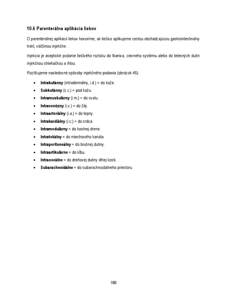 10.6 Parenterálna Aplikácia Liekov | PDF