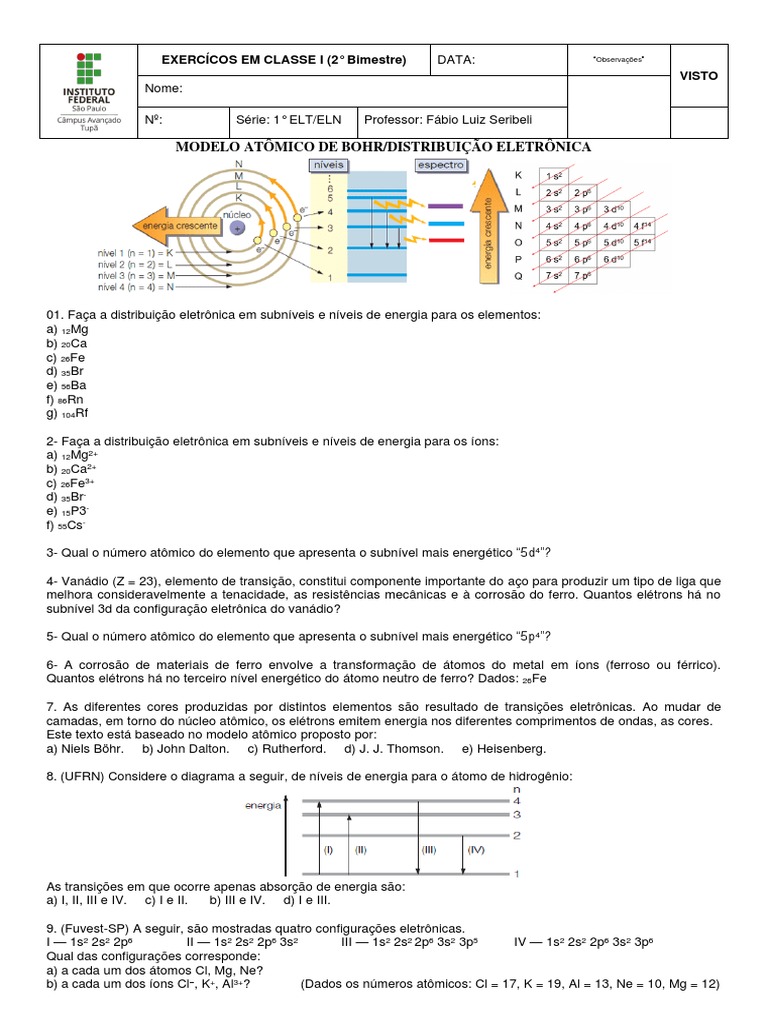 Exercícios em Classe I | PDF