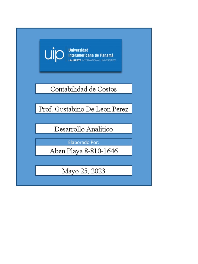 Cont Costo Solucion Problema 1-9 Cap 1 | PDF | Contabilidad | Costo