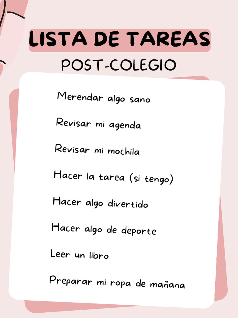 Ejemplo Lista Tareas | PDF