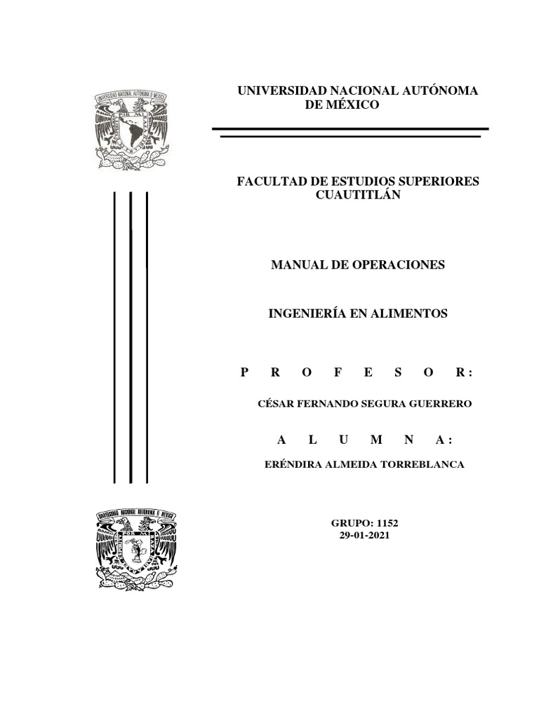 Manual de Operaciones FESC UNAM | PDF | Conjunto (Matemáticas) | Números