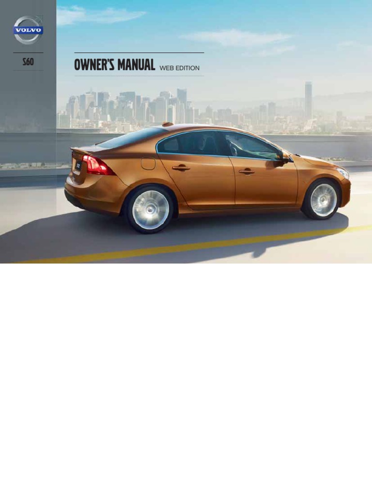 2013 Volvo S60 Owners Manual | PDF