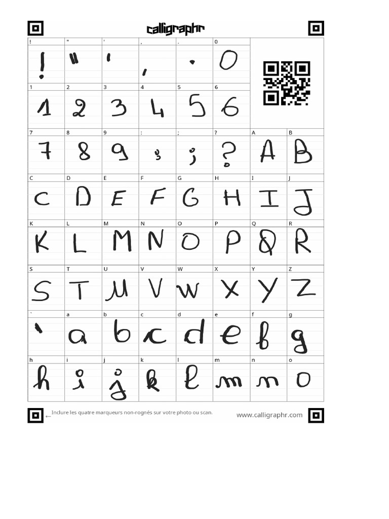 Calligraphr Template Pdf