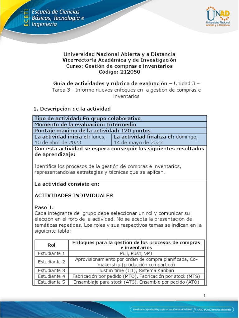 Guía de Actividades y Rúbrica de Evaluación - Unidad 3 - Tarea 3 - Informe Nuevos Enfoques en La ...