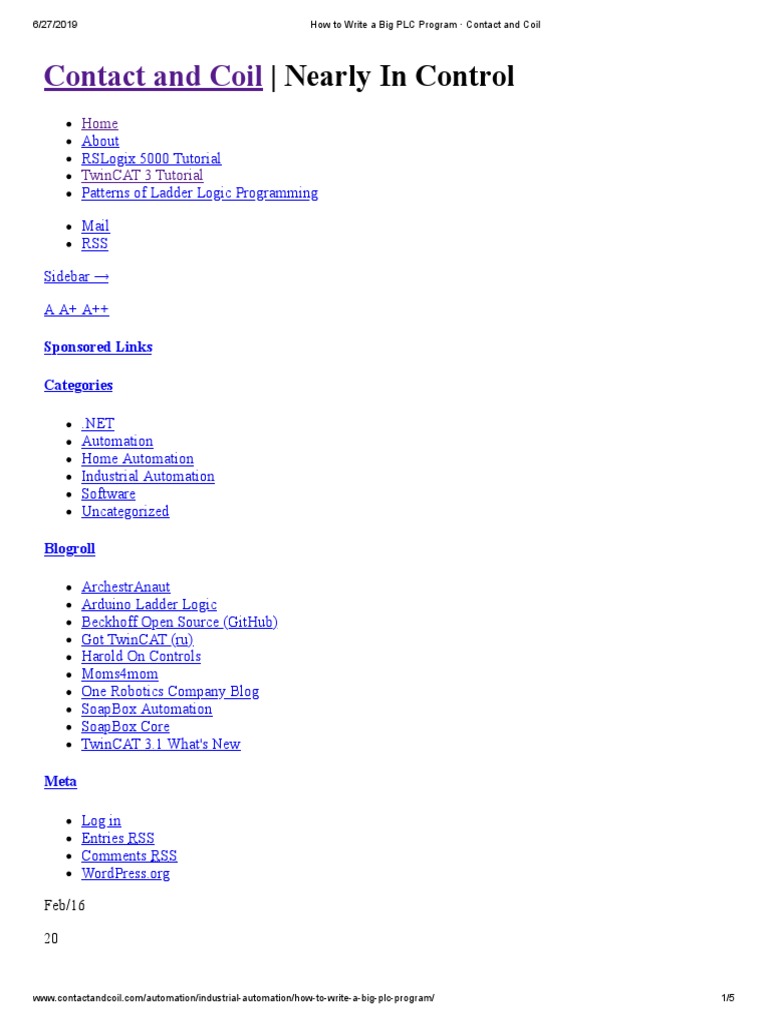 How To Write A Big PLC Program Contact and Coil | PDF | Programmable Logic Controller | Logic