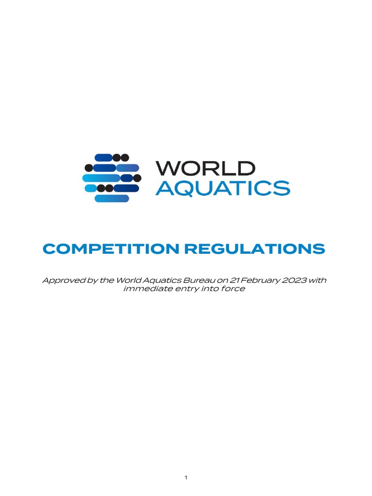 World Aquatics Competition Regulations | PDF | Fifa World Cup ...