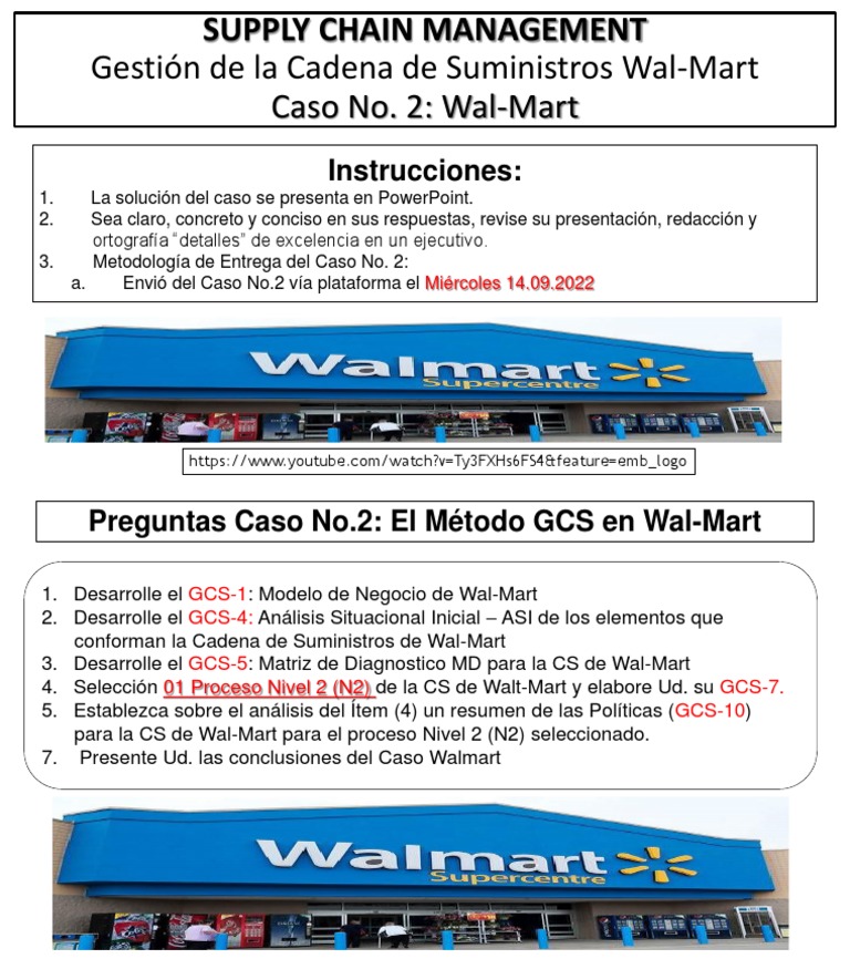 04 SCM Caso 2 Instrucciones WalMart y el Metodo GCS (1) | PDF