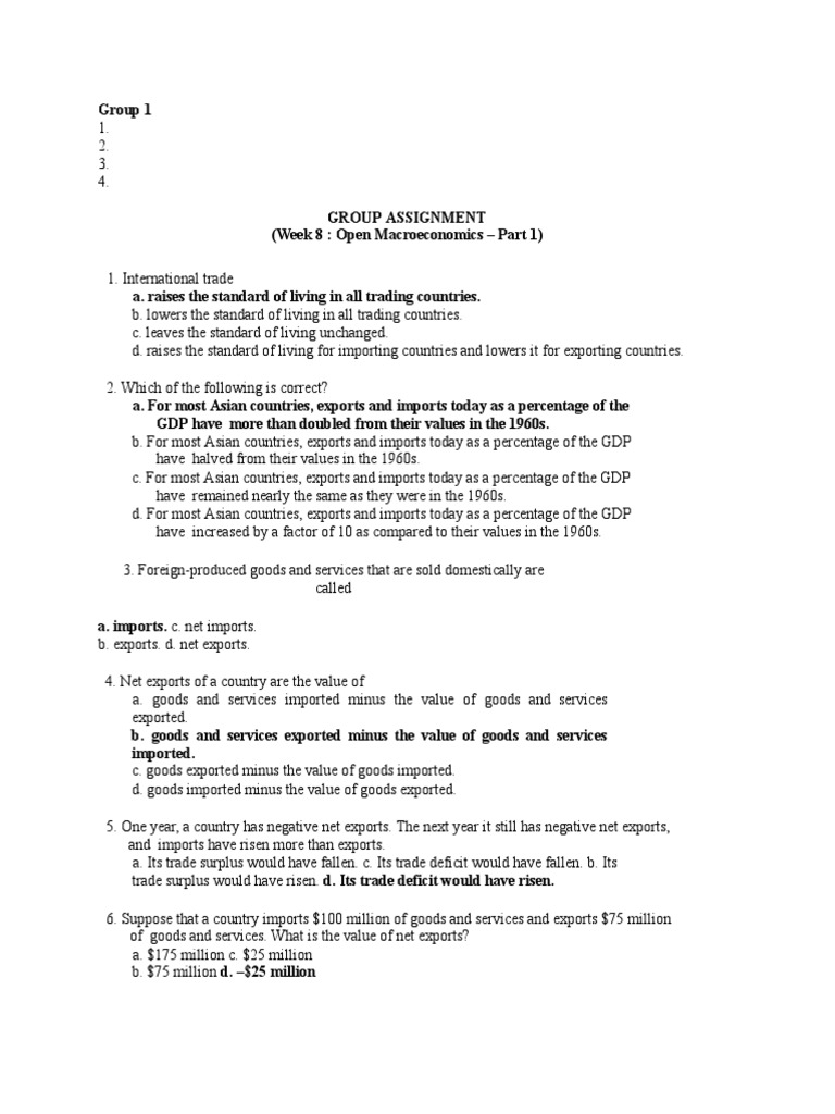 Assignment Week 8 - Group 1 | PDF