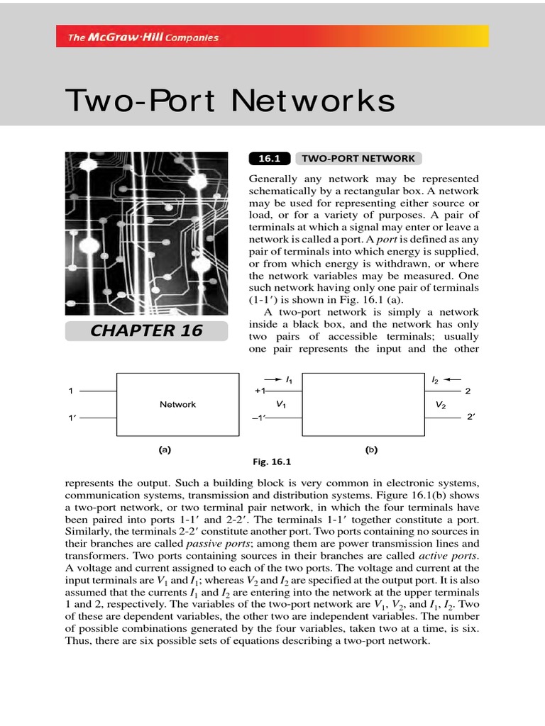 Understanding Two-Port Networks | PDF | Electrical Engineering ...