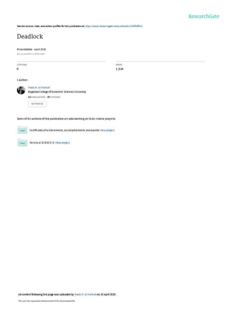 Deadlock Pdf Systems Engineering Distributed Computing