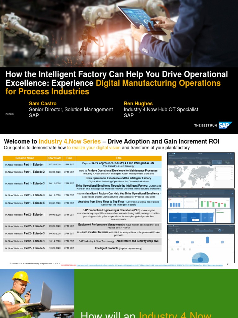 Digital Manufacturing Operations 4 Process Industry | PDF