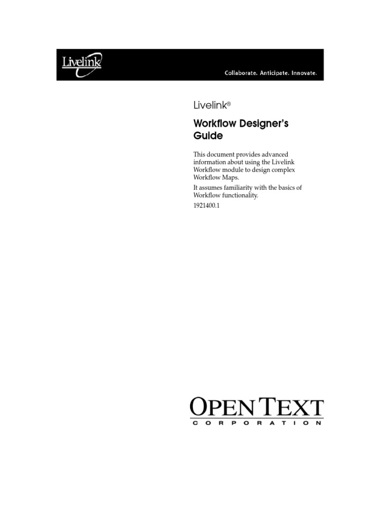 Livelink: Workflow Designer's Guide | PDF