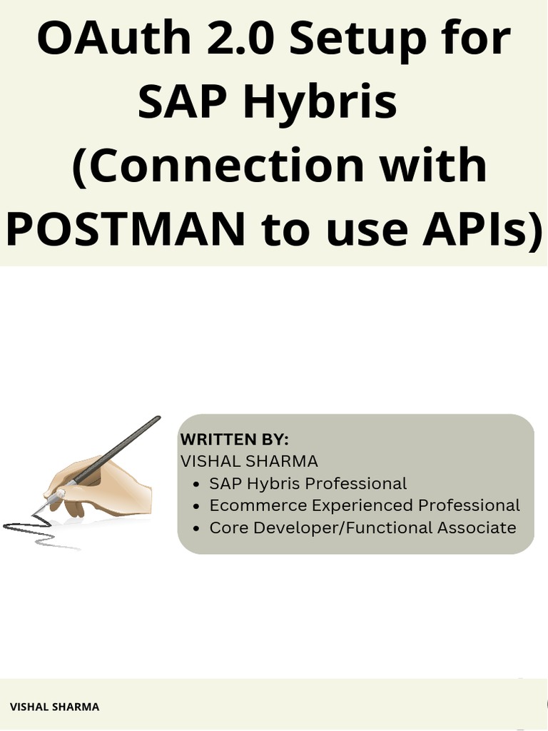 POSTMAN Integration With Hybris Using Oauth2 0 Feature 1677949300 | PDF | Computers