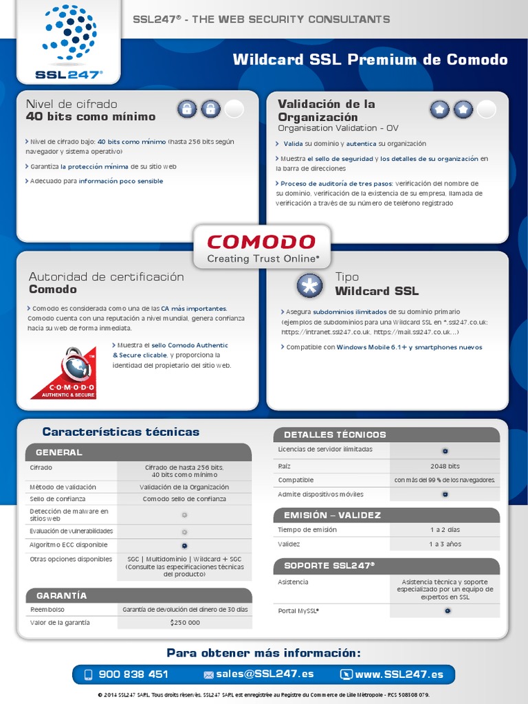 Comodo Wildcard SSL Premium - ES | PDF | Transport Layer Security ...