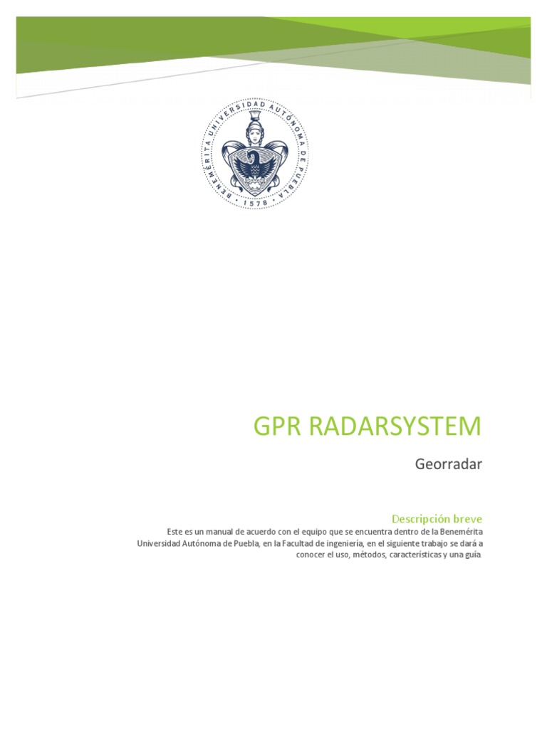 Manual Georradar GPR | PDF | Informática | Tecnología