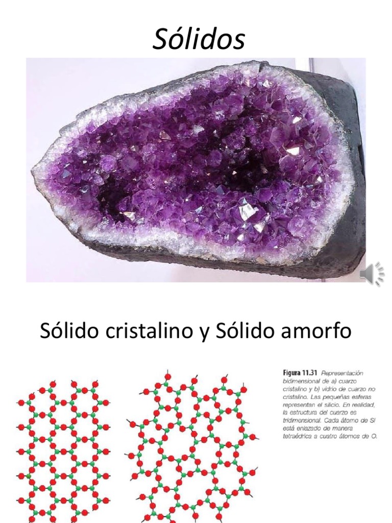 Tipos de Sólidos: Cristalinos y Amorfo | PDF | Moléculas | Sólido