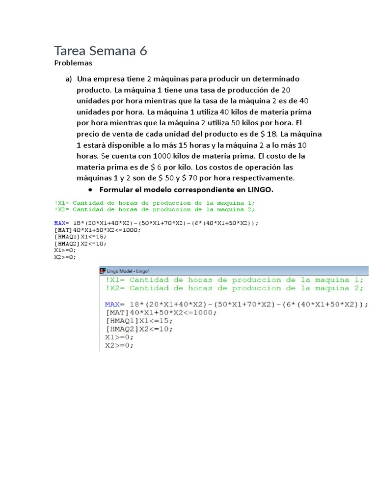 Tarea Semana 6 | PDF | Economias | Ciencias económicas